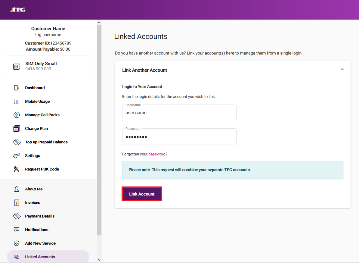 How to link your accounts | TPG Support