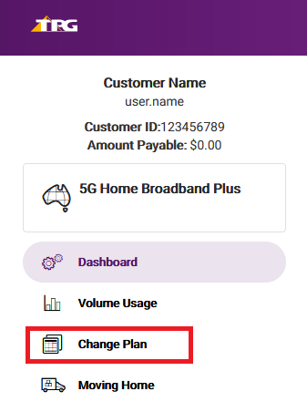 Change your internet plan in My Account | TPG Support