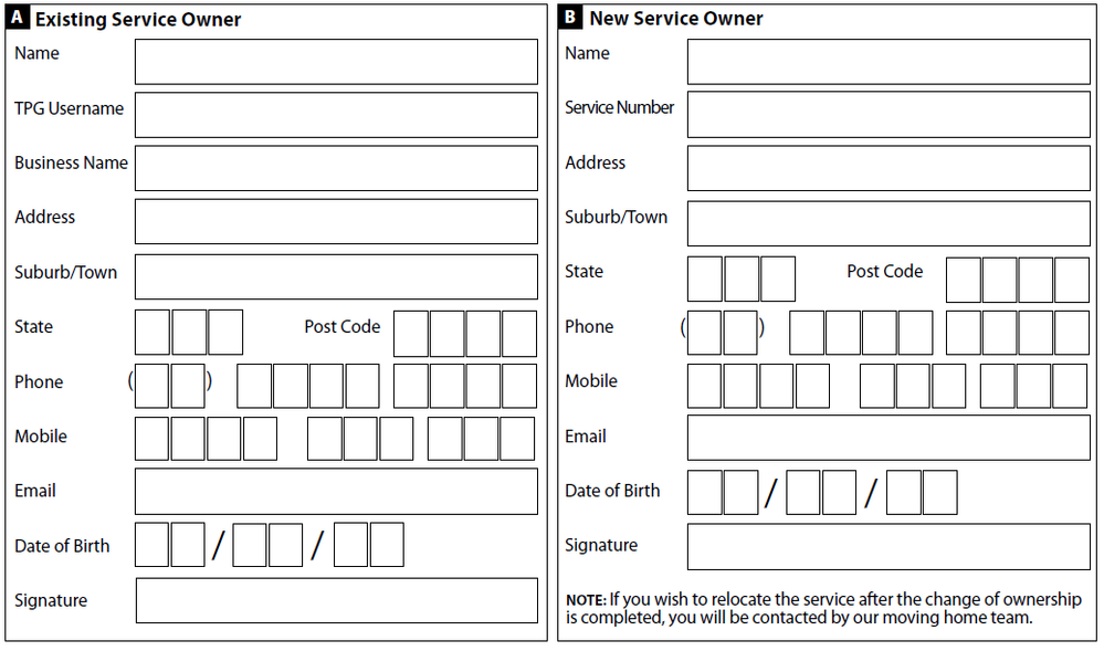 Transfer ownership of your TPG account | TPG Support