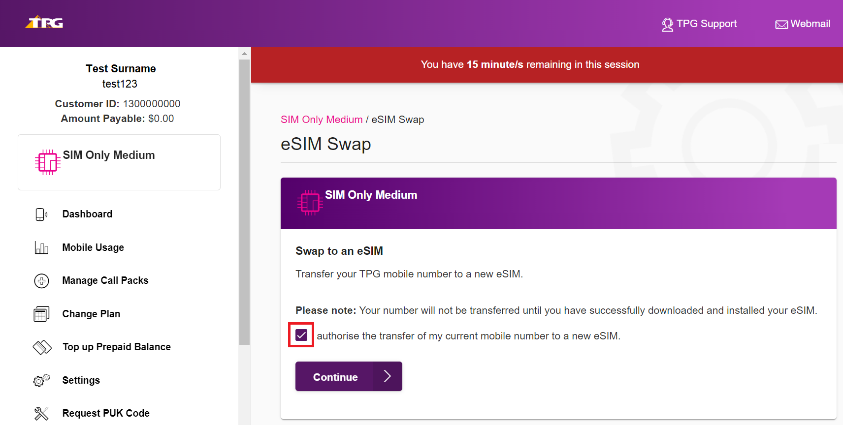 eSIM Swaps | TPG Support